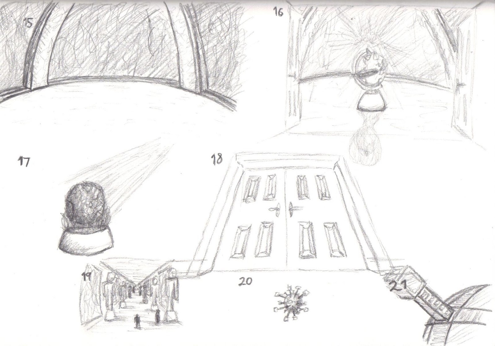 Jebb Bobbett - BA (Hons) CG Arts & Animation: Thumbnail Sketches - 1-27