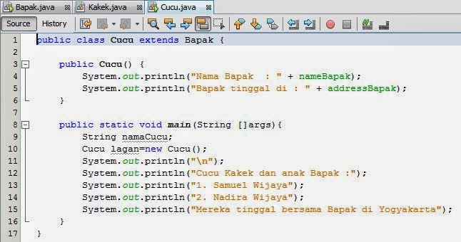 Pemograman Aplikasi Berbasis Sistem Komputer: Contoh Source Code Pewarisan