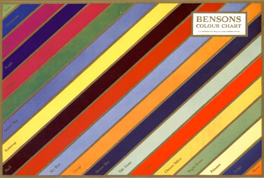 A POSTCARD ALMANAC: Benson's Colour Chart