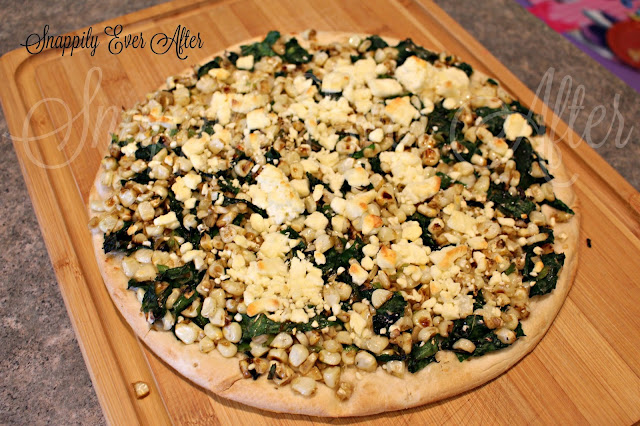 Snappily Ever After: Corn, Chard and Green Onion Flat Bread