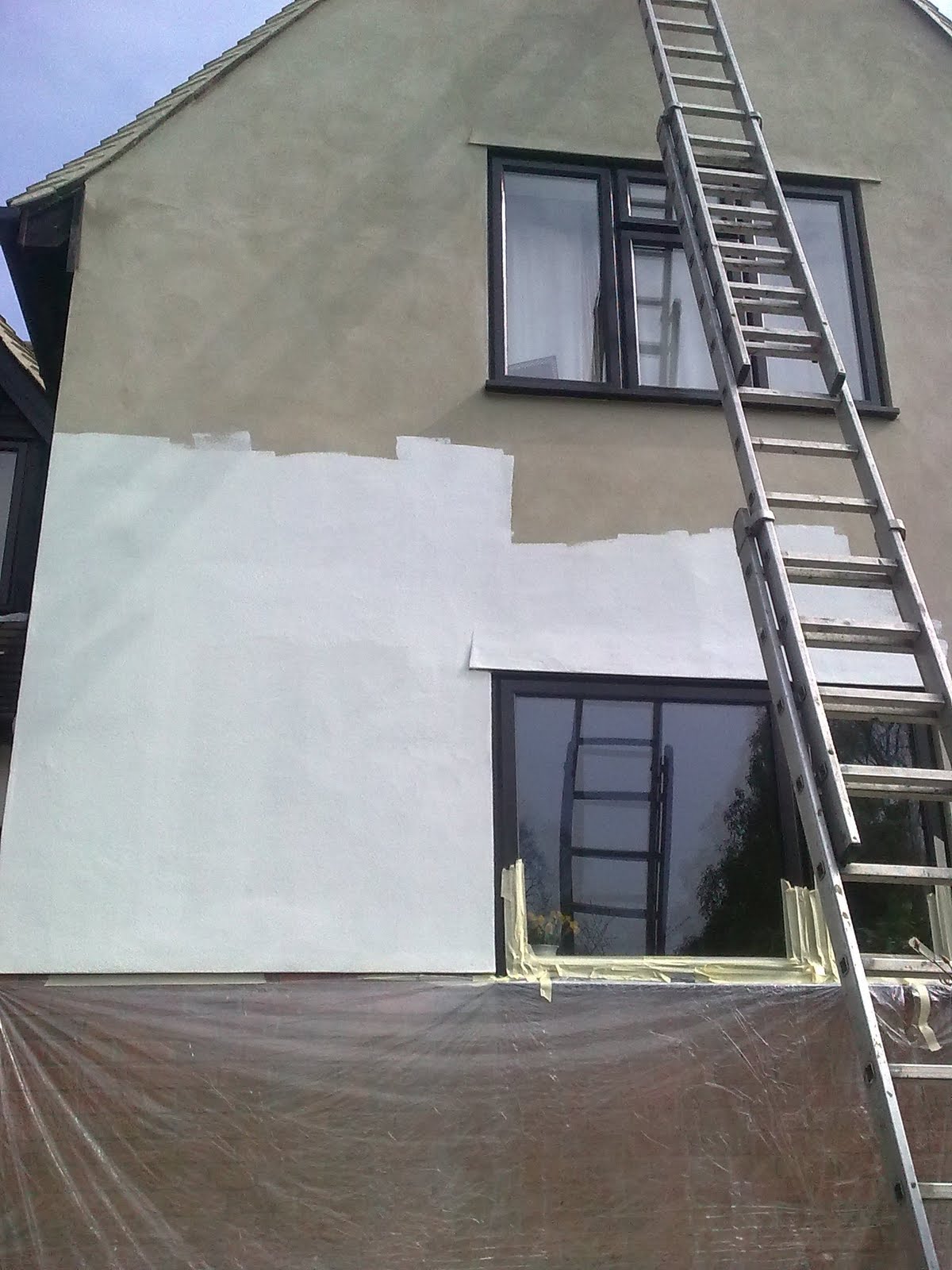 N.W. DECORATING: Exterior rendering - Johnstone's Pliolite Masonry Paint
