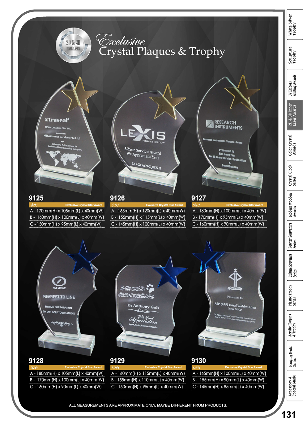 CRYSTAL PLAQUE | Trophy Supplier | Trophy Malaysia | Plaque Malaysia ...