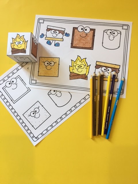 S'mores Roll and Color *Dollar Deal* ~ Preschool Printables