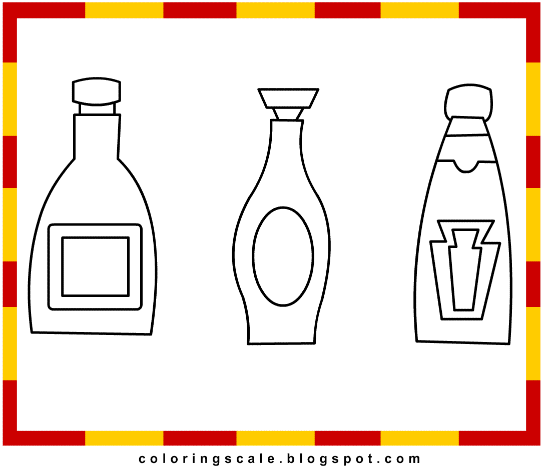Coloring Pages Printable for kids: Bottles coloring pages