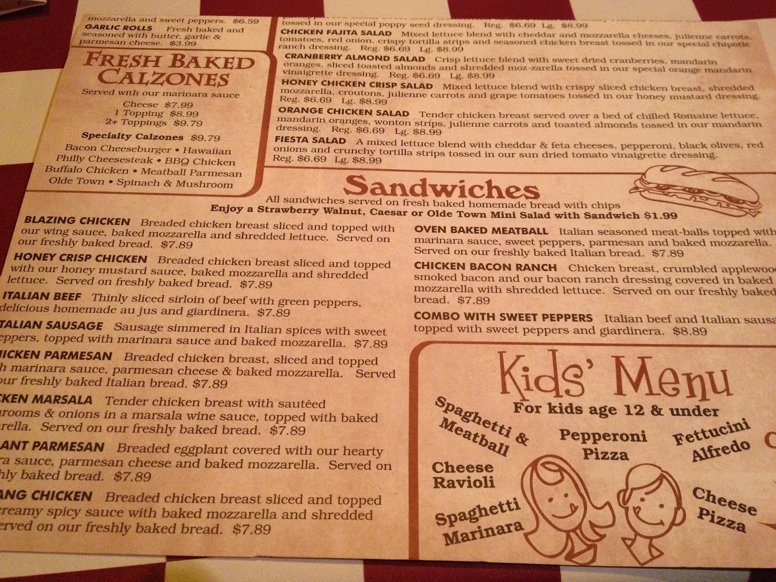 Olde Town Pizzeria and Pasta, Plant City