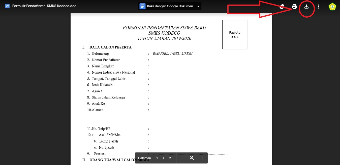 Link Formulir Pendaftaran PPDB 2019