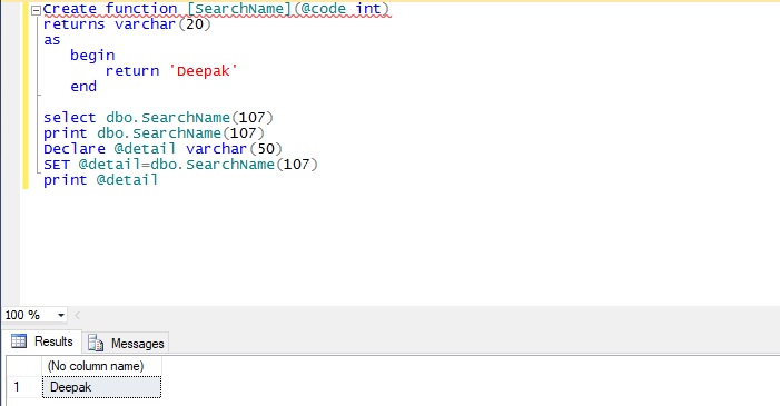 Function In Sql And Use Of Sql Function At Project Level