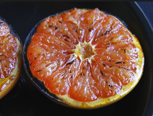 Healthful Roasted Grapefuit Brûlée