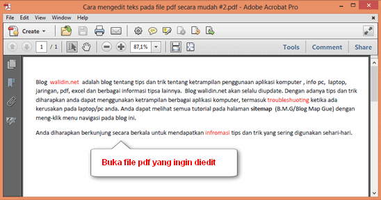 WAHKUL (Wadah Kumpul): EDIT TEKS PDF MENGGUNAKAN ADOBE ACROBAT X