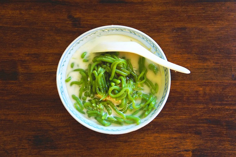 Cendol With Palm Sugar Syrup And Coconut Milk