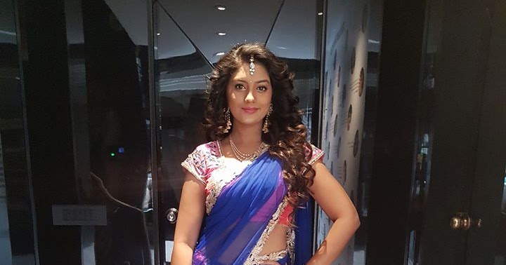 Indian Serial Actress Karuna Bhushan Stills In Blue Lehenga Choli