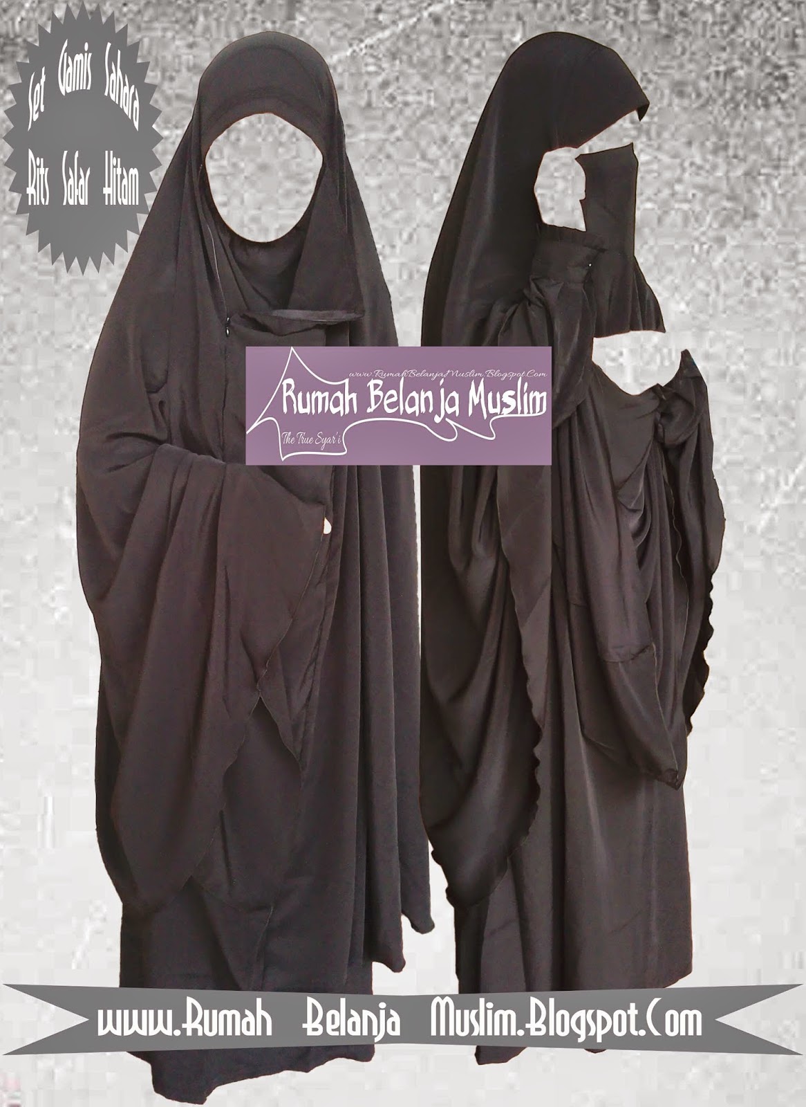 RUMAH BELANJA MUSLIM: Gamis Jilbab Cadar Rits Sahara