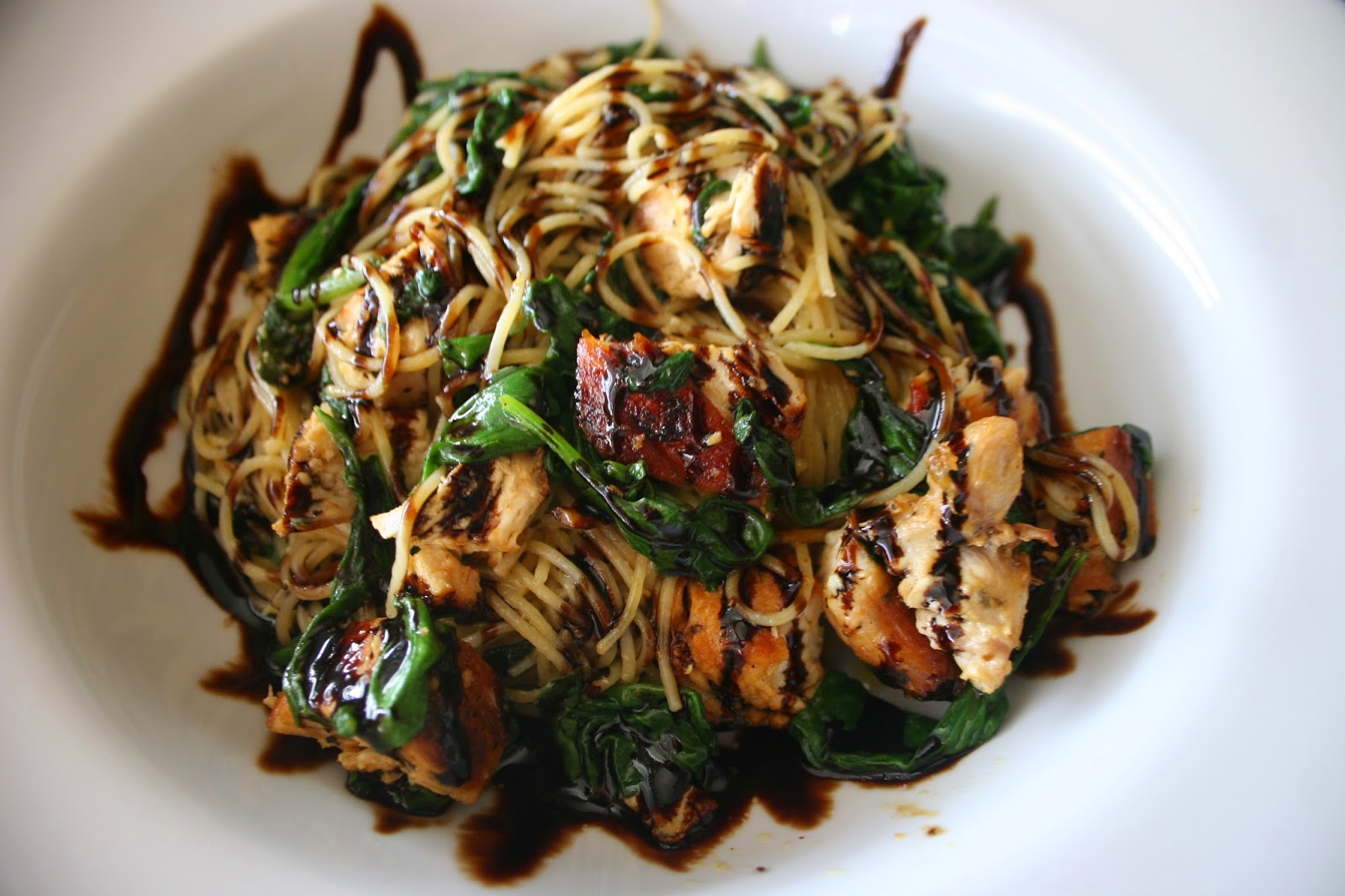 Just A Darling Life: Balsamic Chicken Pasta with Spinach
