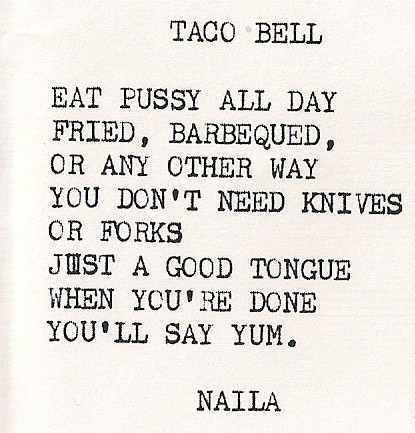 Hiroshima Club Beat Poetry Blog: Taco Bell