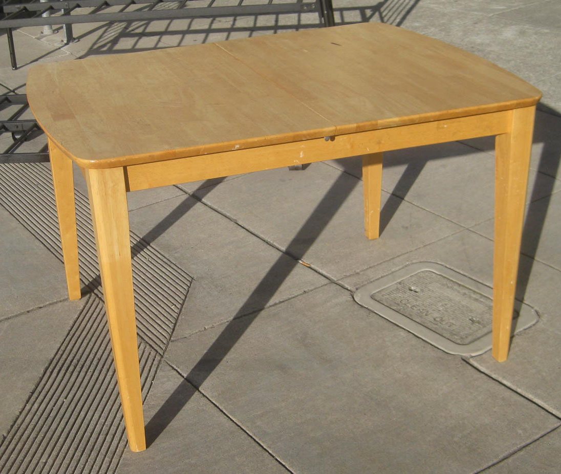 UHURU FURNITURE & COLLECTIBLES: SOLD Birch Table w/ Pop-Up Leaf - $65