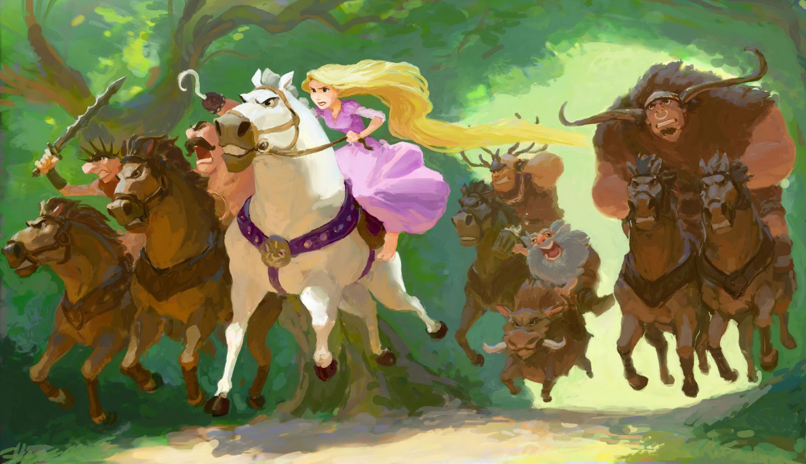 Living Lines Library: Tangled (2010) - Visual Development: Color Keys