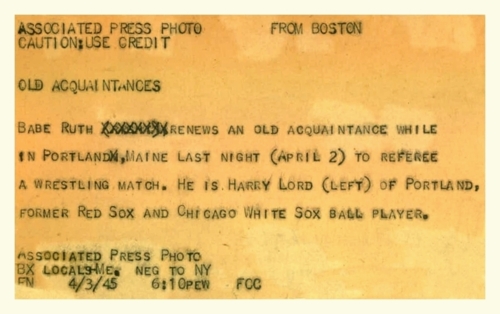 Maine Pro Wrestling: Babe Ruth debuts in Maine?