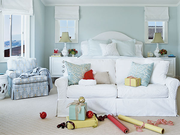 a thousand mason jars: splash of color: calm, blue decor makes for ...