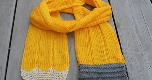 Beautiful Skills - Crochet Knitting Quilting : Knit Pencil Scarf - Free ...