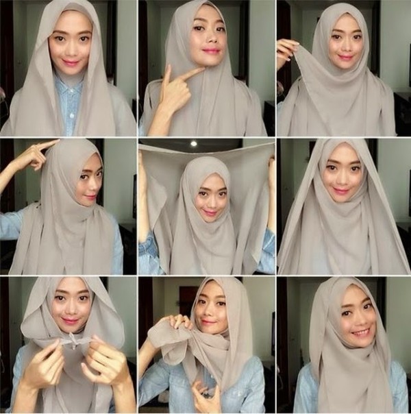 6 Cara Memakai Jilbab Paris Ke Kantor Simpel 2017 - Tampil Cantik ...
