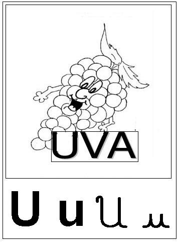 Atividades Alfabetização - Vogal U de Uva - QDB
