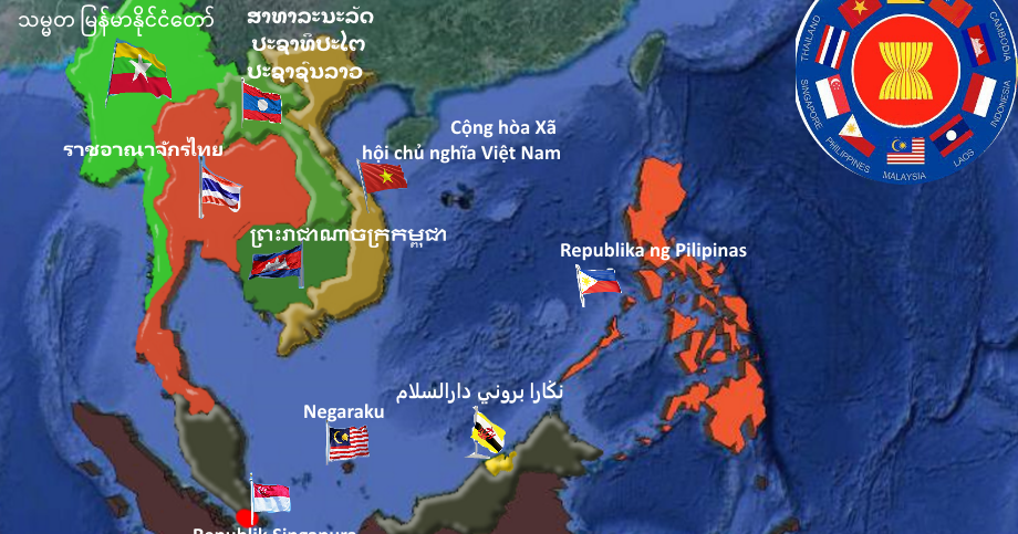 វិទ្យាសាស្រ្តយោធាកម្ពុជា: ASEAN map