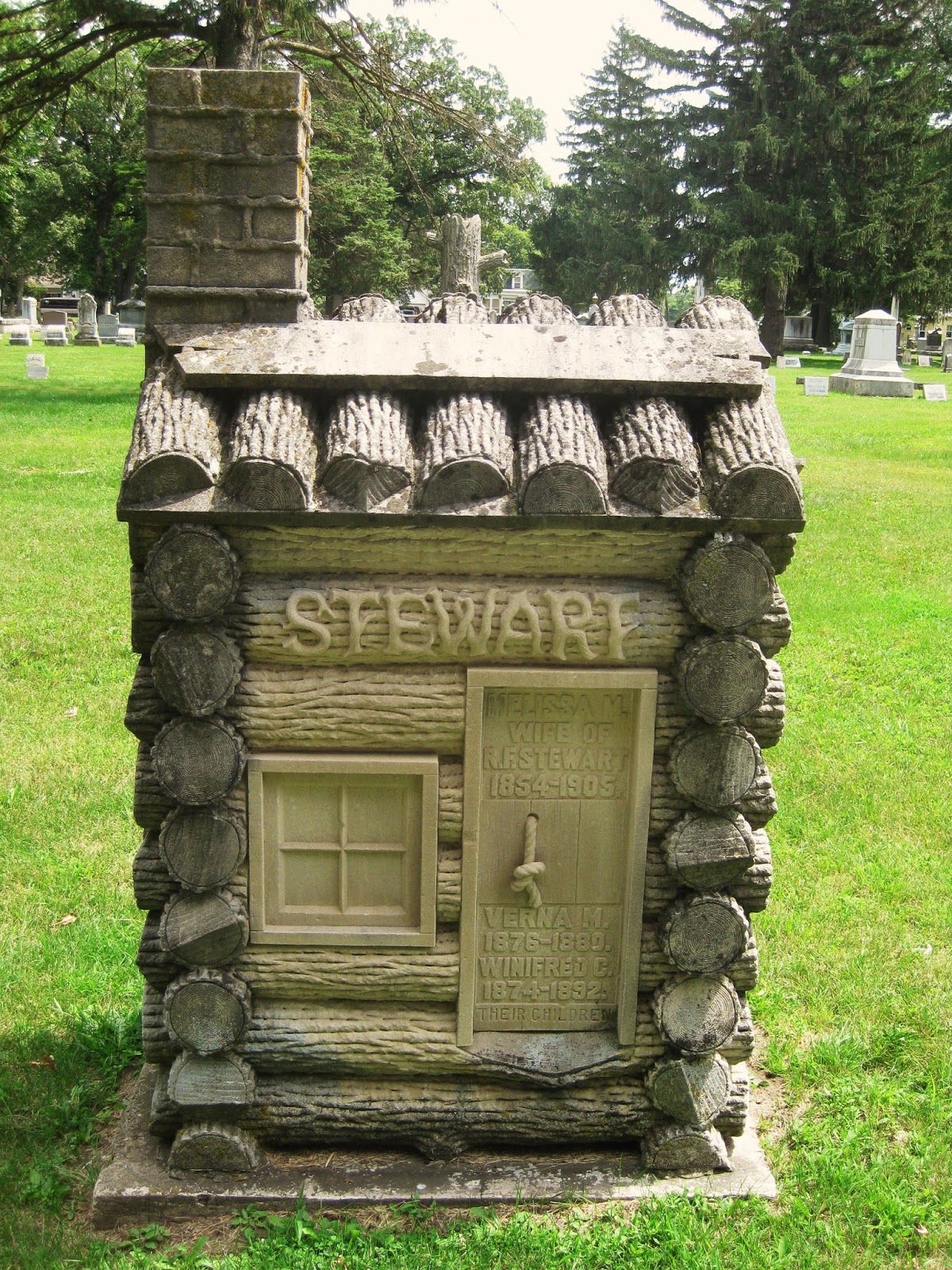 Detritus of Empire: Tree Shaped Tombstones - Cabins of the Pioneers