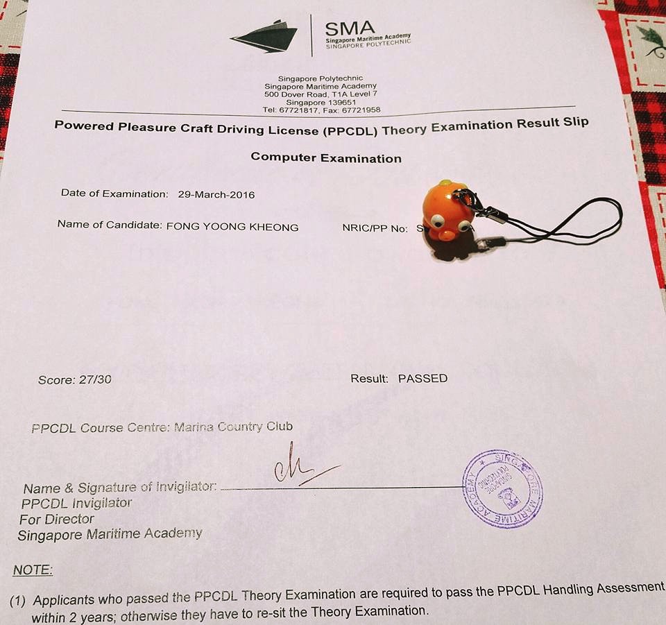 My Encounters, My Life: My Powered Pleasure Craft Driving License ...