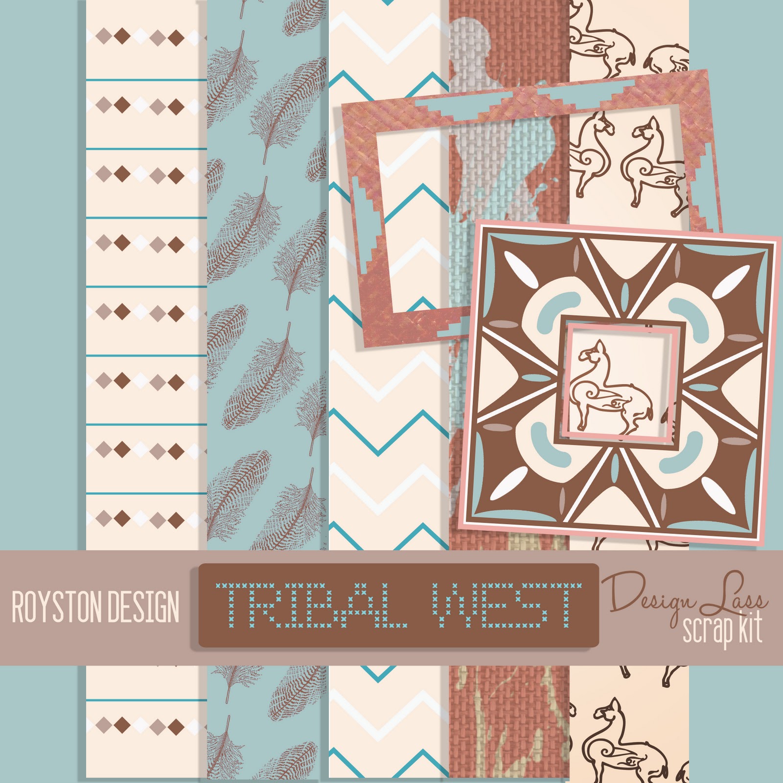 design lass: Native Americana Digi Scrap Kit:Tribal West