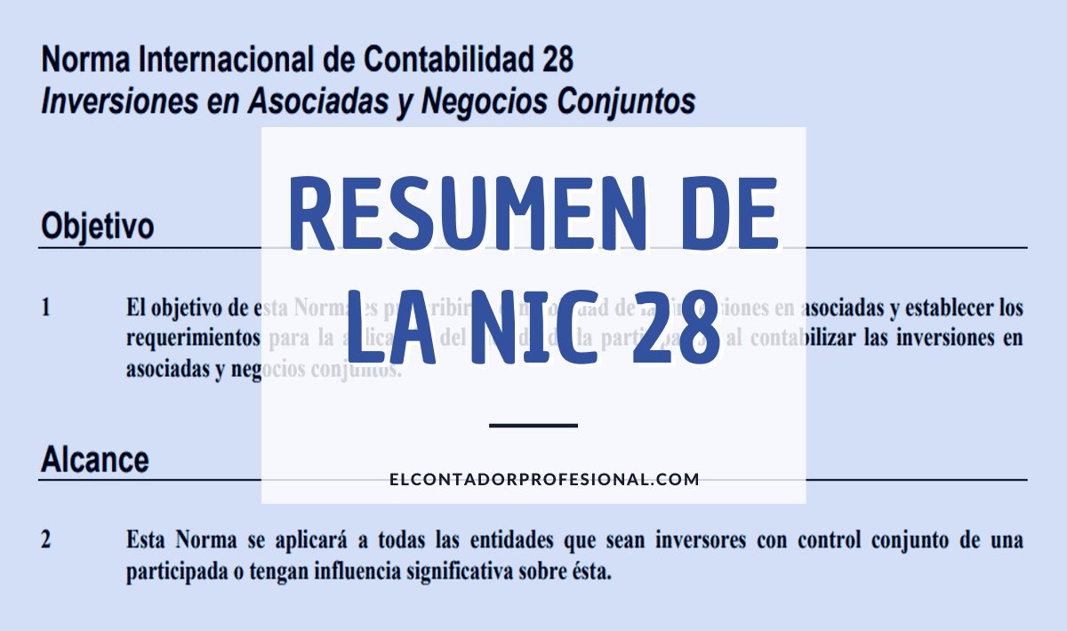 NIC 28 Resumen: Inversiones en asociadas y negocios conjuntos ...