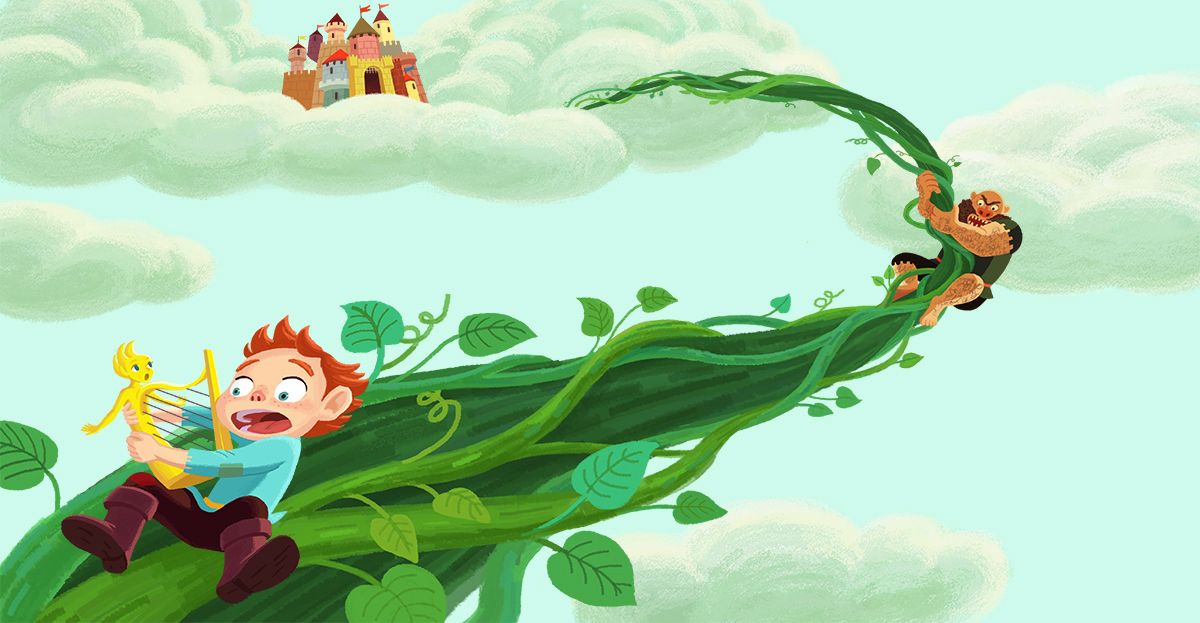 Kate Jeong's illustration: Jack and the Beanstalk