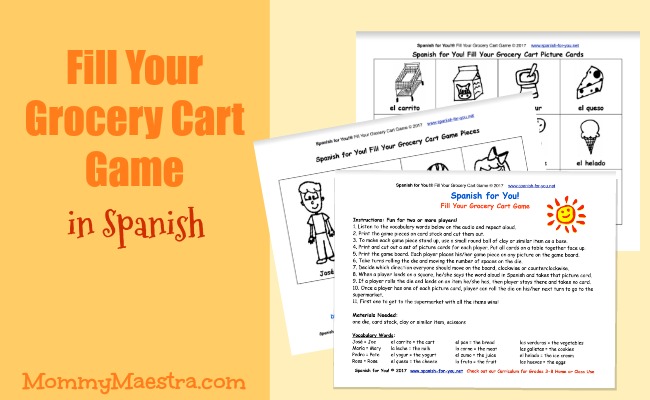 Mommy Maestra: Free Download: Fill Your Grocery Cart Game in Spanish