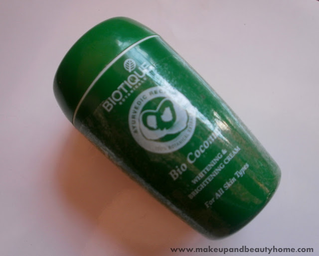 Biotique Bio Coconut Whitening and Brightening Cream Review