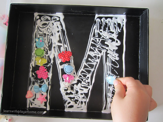 Learn with Play at Home: DIY Personalised Initial Shadowbox