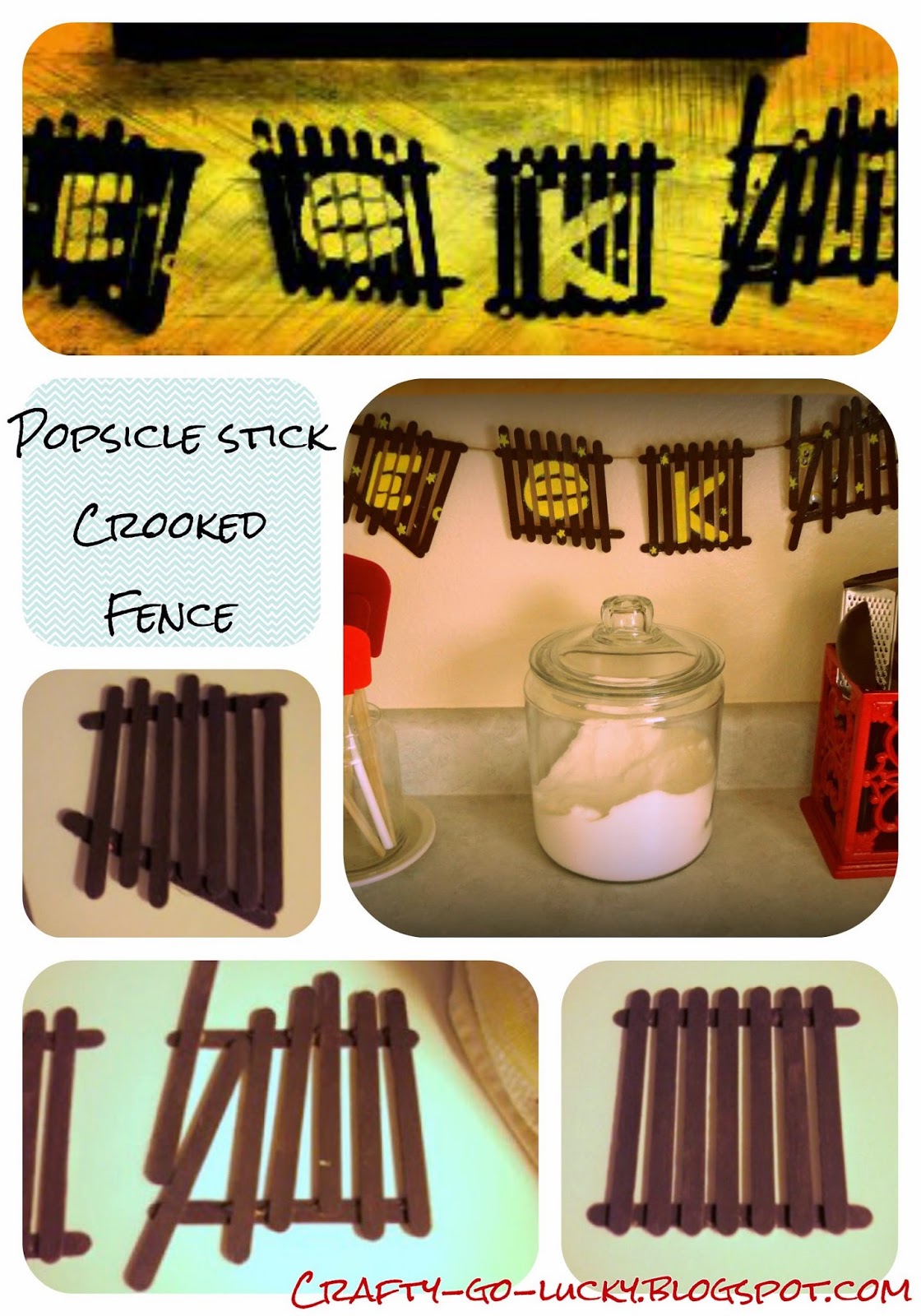 Crafty-Go-Lucky: Popsicle stick Spooky Fence
