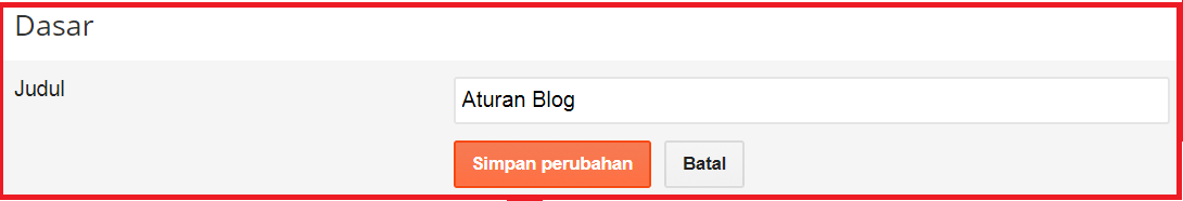 Cara Mengubah Judul, Deskripsi, dan Alamat Blog - Aturan Blog