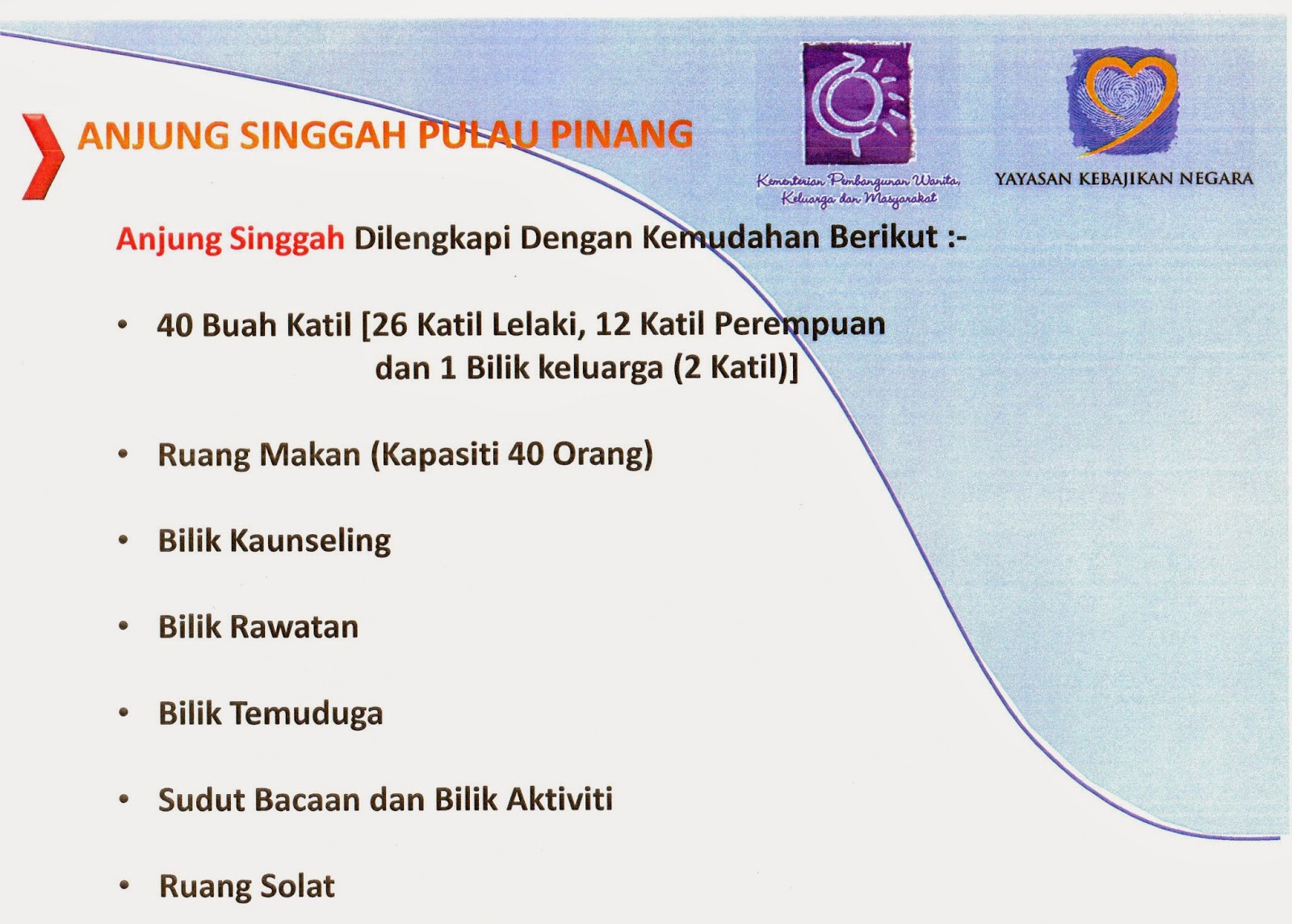 Anjung Singgah Penang : ANJUNG SINGGAH PULAU PINANG - YKN