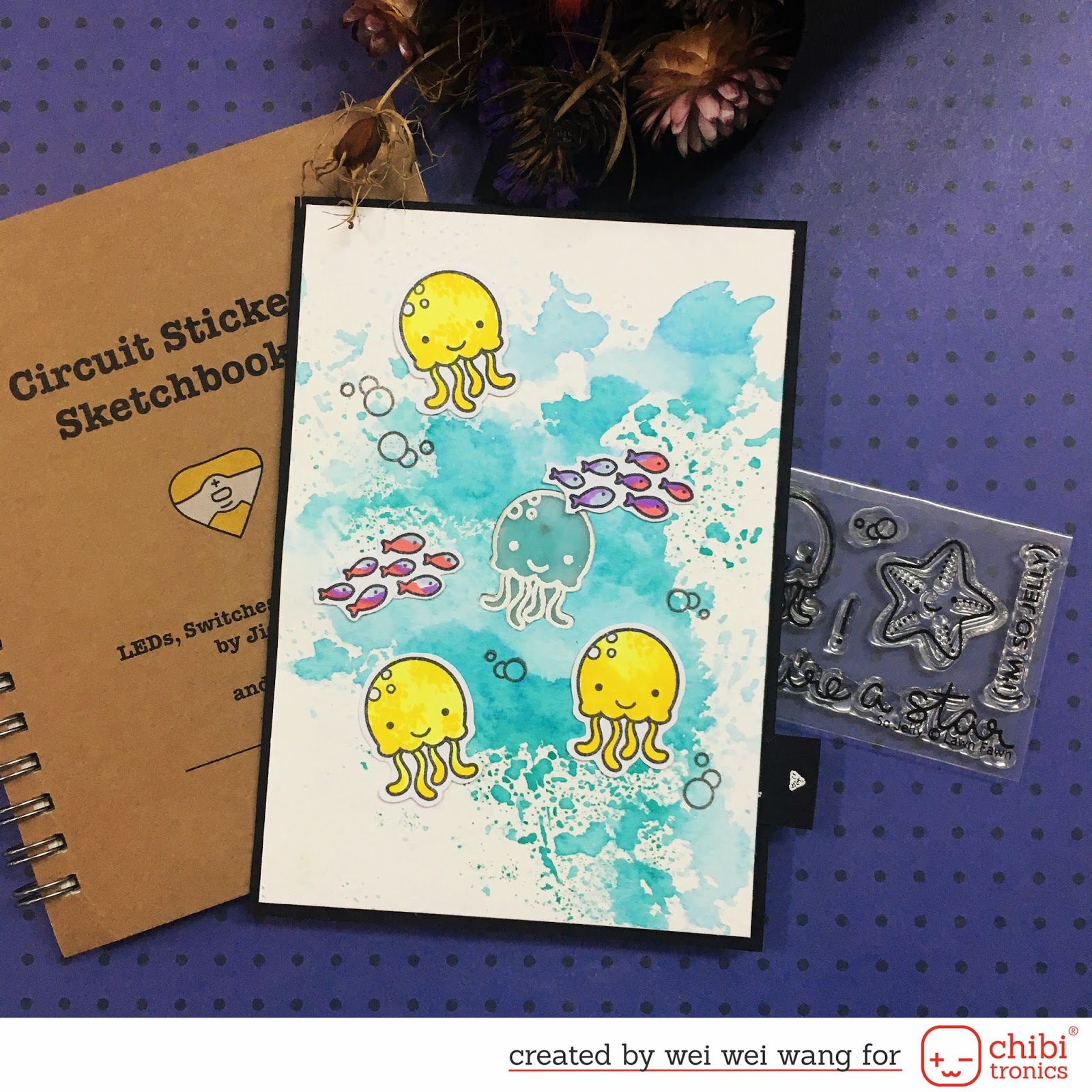 Wei Wei's Crafting Garden: Light up jellyfish card for Stamping For ...