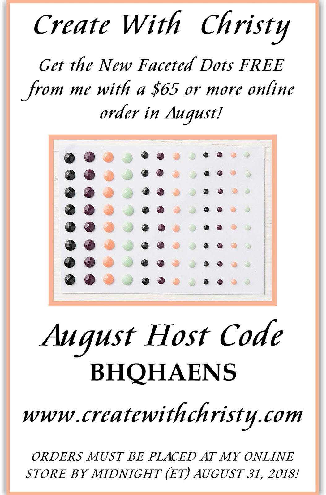 My August Host Code Giveaway [Create With Christy]