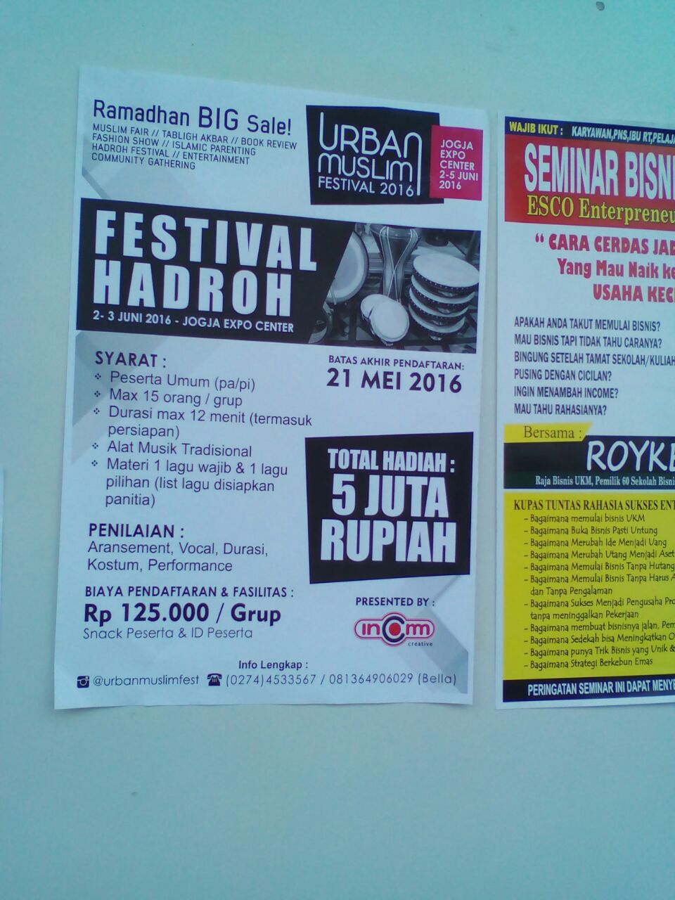 Review Dan Dokumentasi Tempel Poster Festival Hadroh Jogja Expo ...