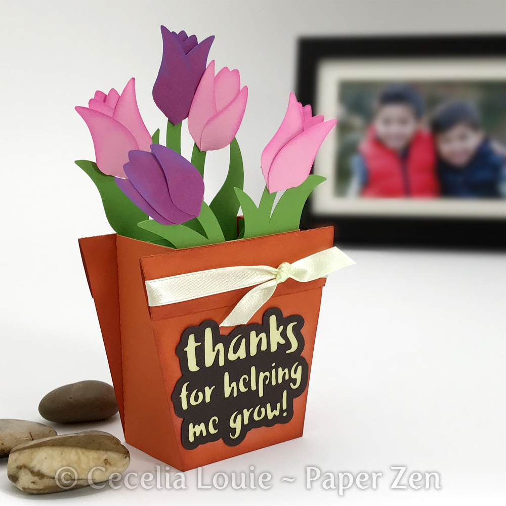 Welcome to Paper Zen ~ Cecelia Louie: Flower Box Card for Thanks and ...
