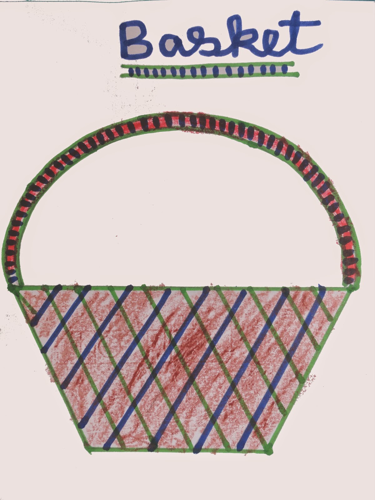 Basket Drawing for Kids
