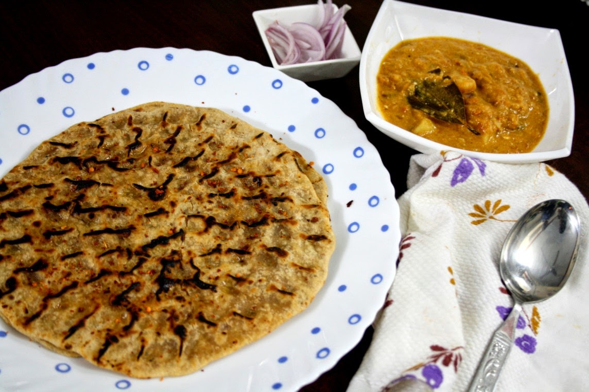 Khoba Roti, Aloo Ki Subzi from Rajasthan