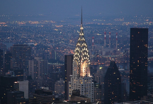 Chrysler Building At Night Gargoyle