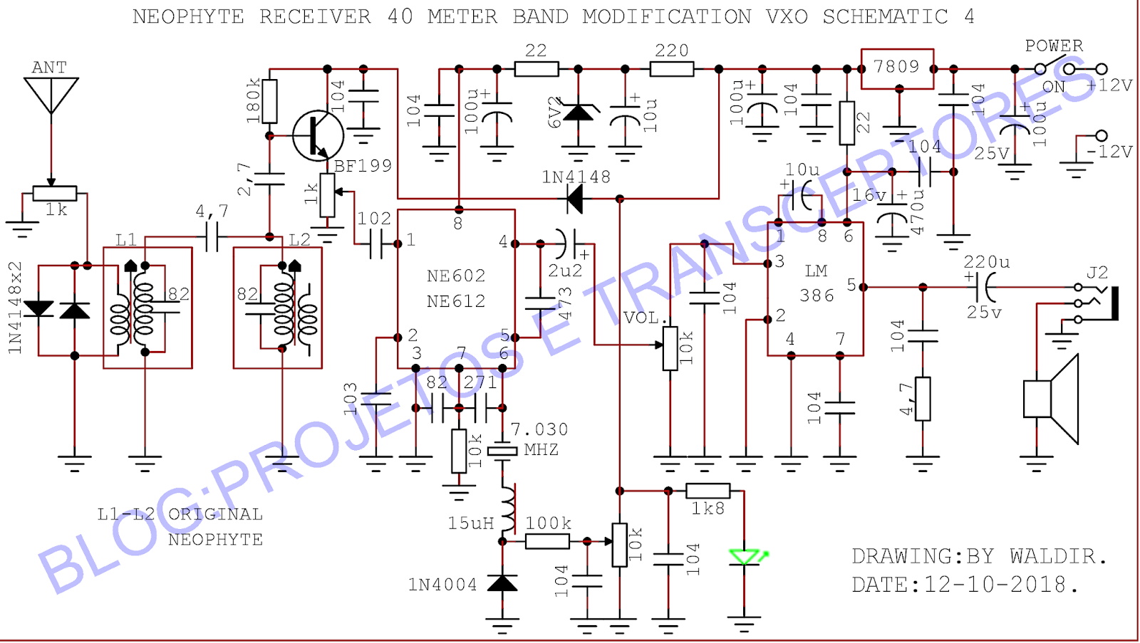 Projetos e Transceptores.: Receptor Neophyte NE 602 NE 612 SSB CW.