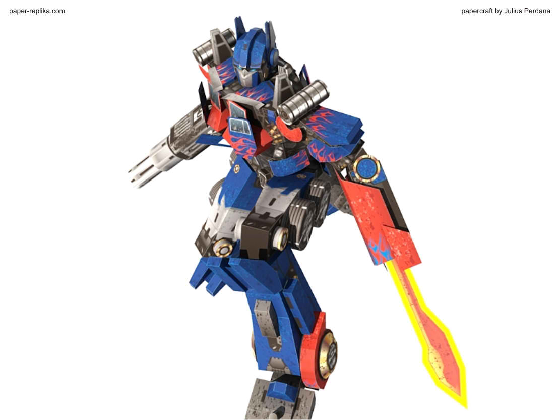 Transformers - Optimus Prime Papercraft Simplified Version | Papercraft ...