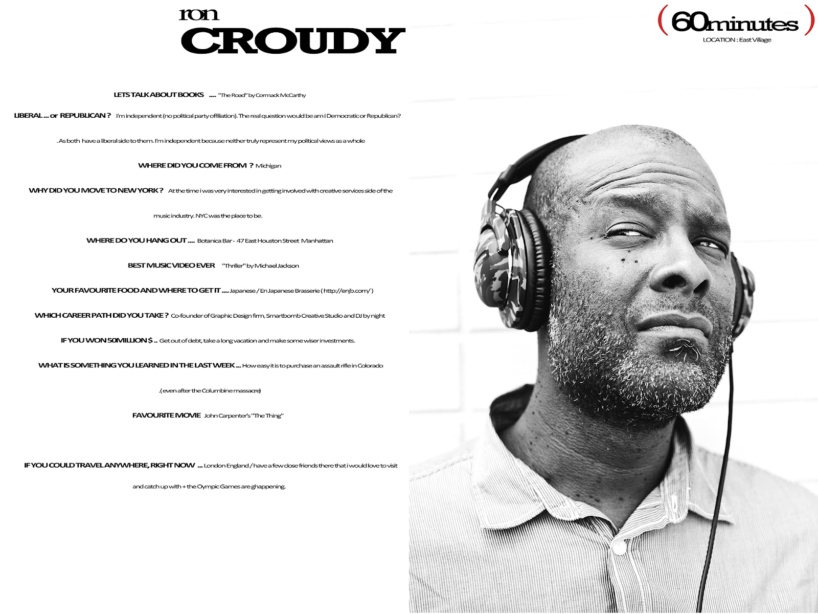 an Artist: RON CROUDY - 24/24 NYC