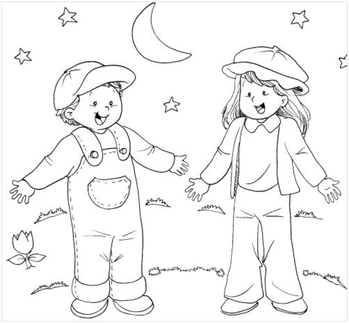 Good Afternoon Coloring Pages Sketch Coloring Page