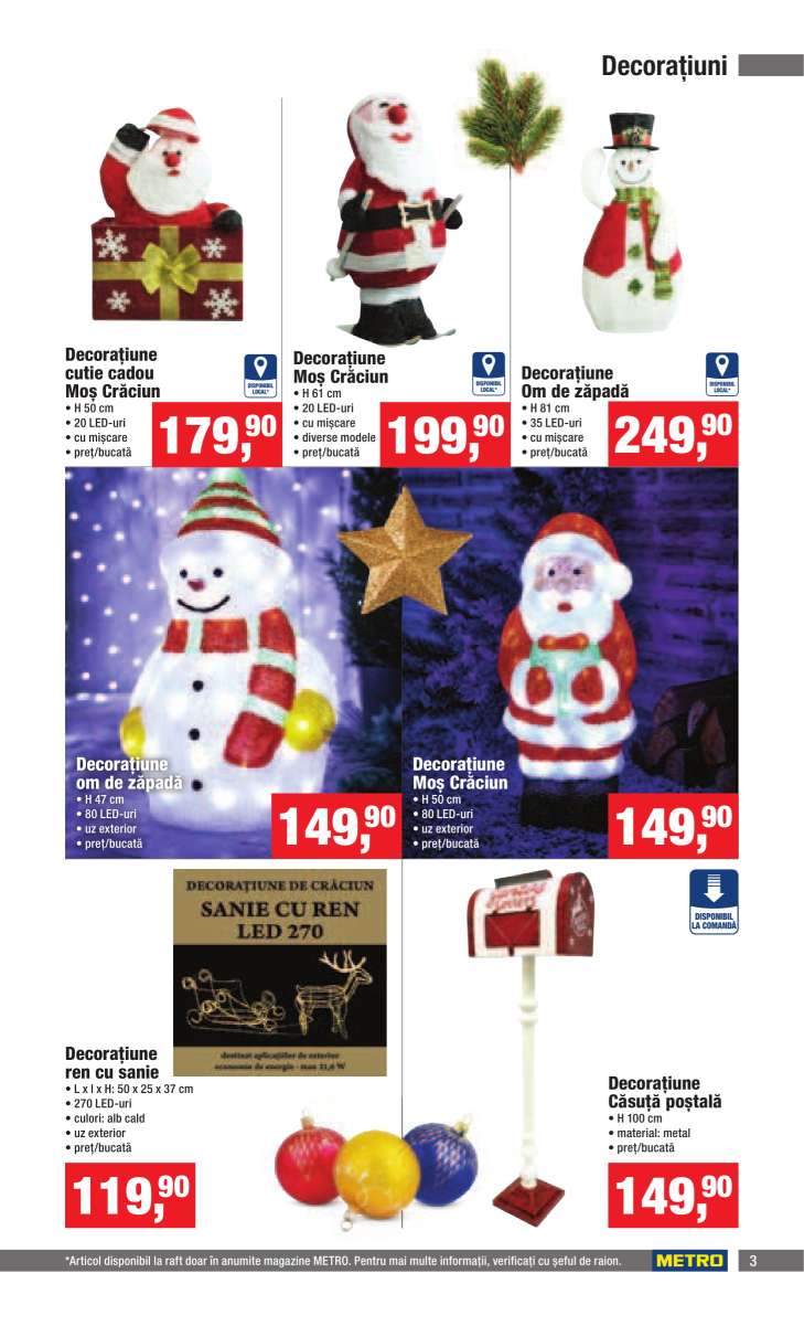 CATALOG METRO Decoratiuni de Craciun 2018. Brosura cu promotii si oferte.