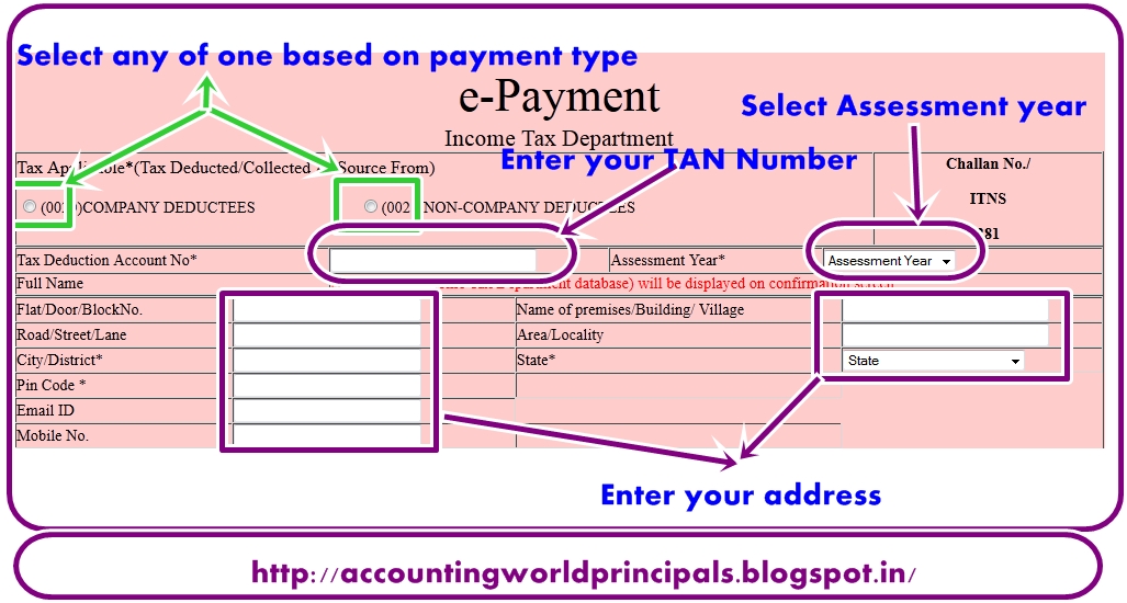 How To Make TDS TCS CHALLAN 281 Payment Through Online Accounting how-to-make-tds-tcs-challan-281-payment-through-online-accounting
